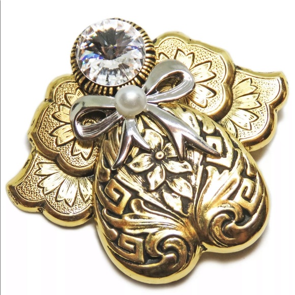 Jewelry | Vintage Two Tone 1995 Aol Jane Angel Pin | Poshmark
